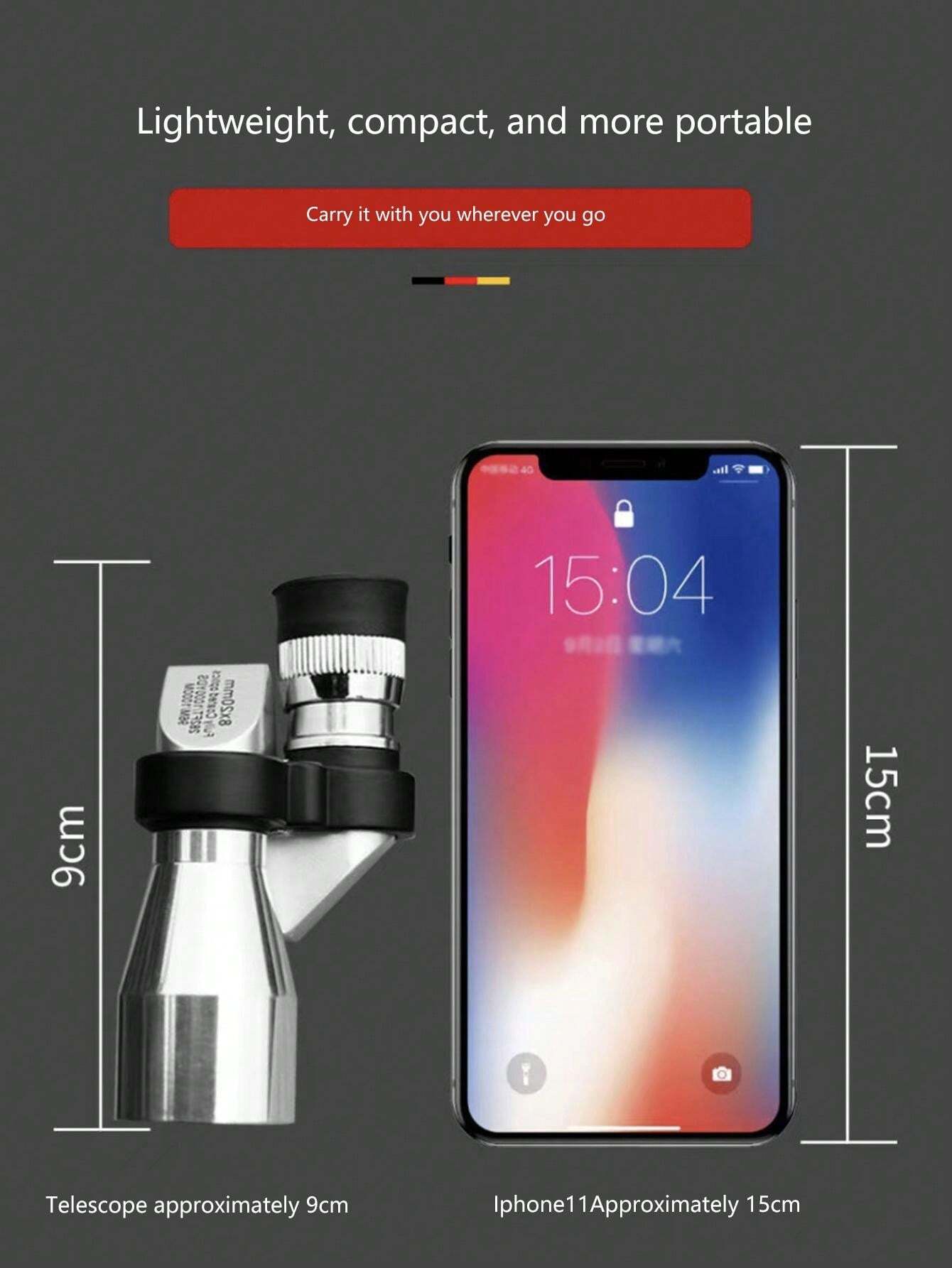 Mini Metal Corner Telescope, High Definition Pocket-Sized Portable ...