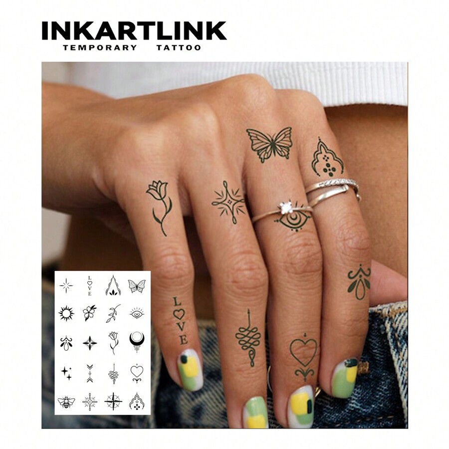 INKARTLINK INKARTLINK Revolutionary Tattoo Technology, Semi-Permanent Tattoos For Hands, Flowers ...