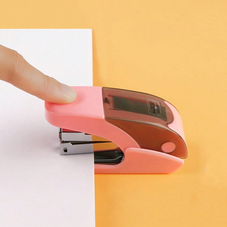 1pc Mini Effortless Stapler With Staple Storage Compartment, Creative ...