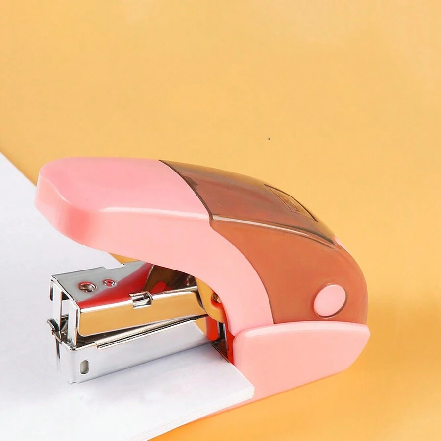 1pc Mini Effortless Stapler With Staple Storage Compartment, Creative ...