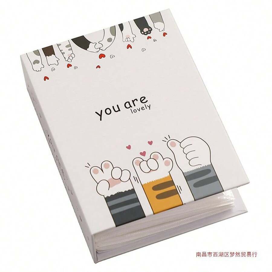 Sticker Collection Book Vintage Notebook With Animal Cartoon Cat Paw ...