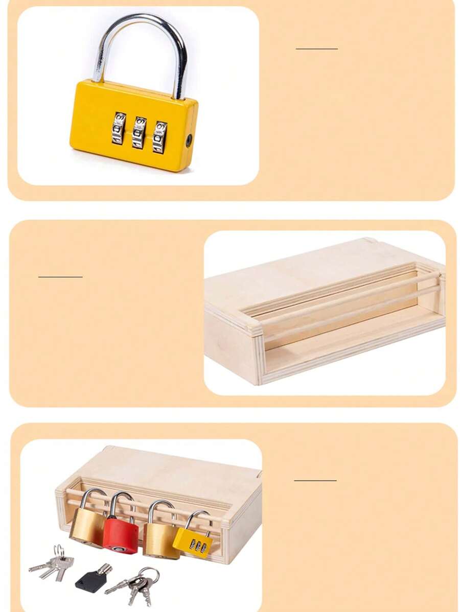 Montessori Educational Lock Toy, Toddlers Learning Life Skills Through ...