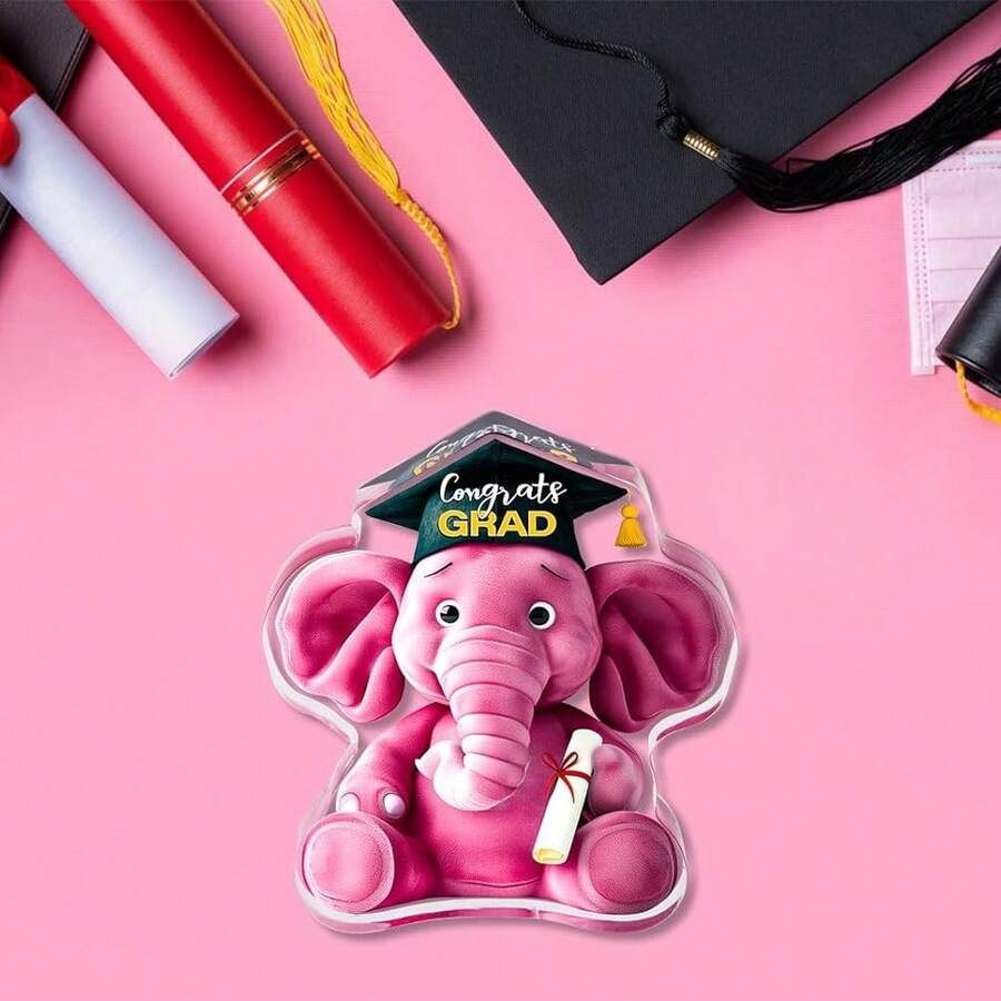 Personalized Acrylic Elephant Graduation Paperweight, Graduation Table ...