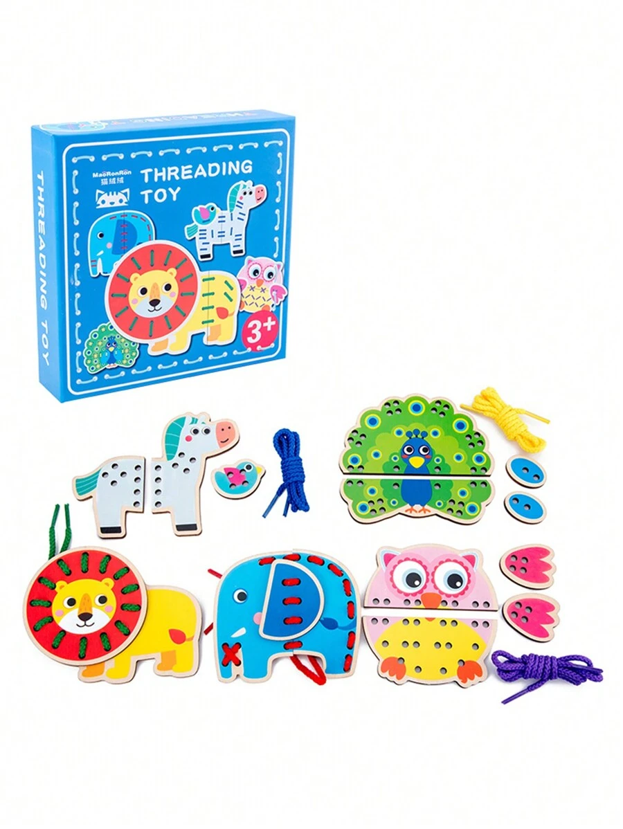 Maria Montessori Stringer Animal Jigsaw Puzzle Toys, Funny Cartoon ...