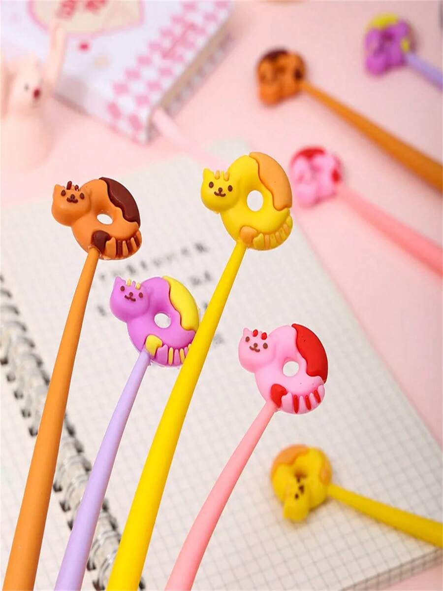 A Pack Of 8 Cute And Creative Round Cat Ballpoint Pens For Student ...