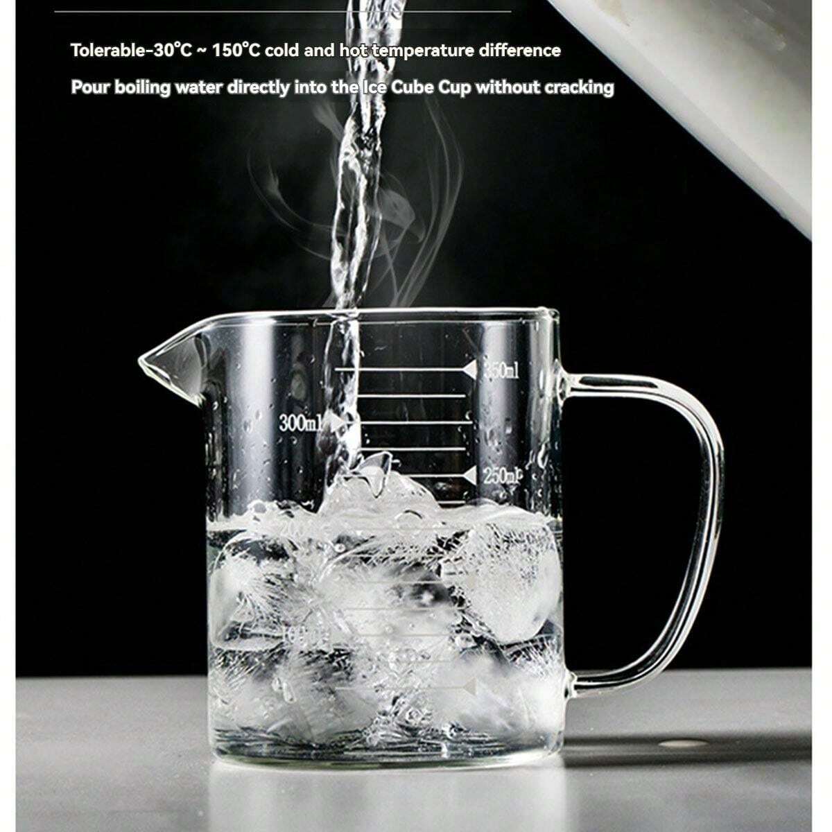1pc Heat Resistant Glass Measuring Cup Microwavable Borosilicate ...