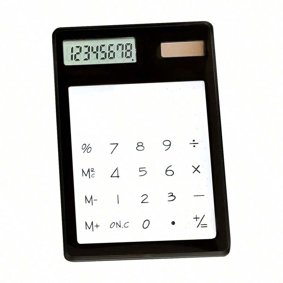 1pc Portable Transparent Solar Powered Touch Screen Calculator For ...