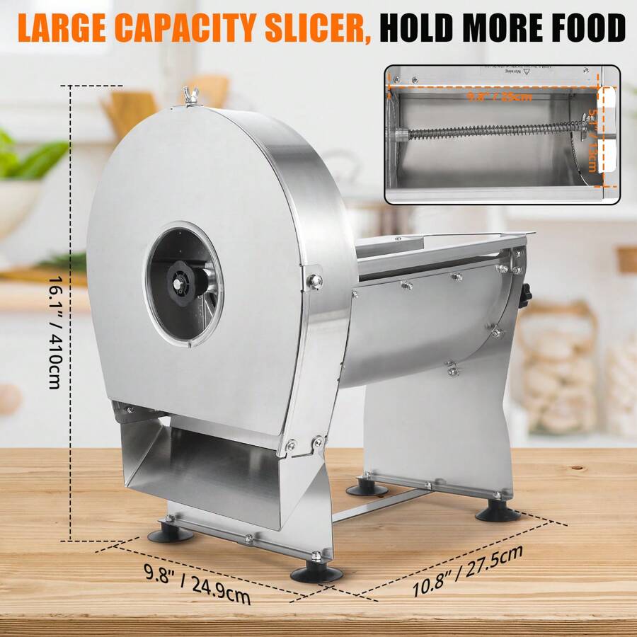 Electric Slicing Machine Vegetable Fruit Slicer Stainless Steel Food ...