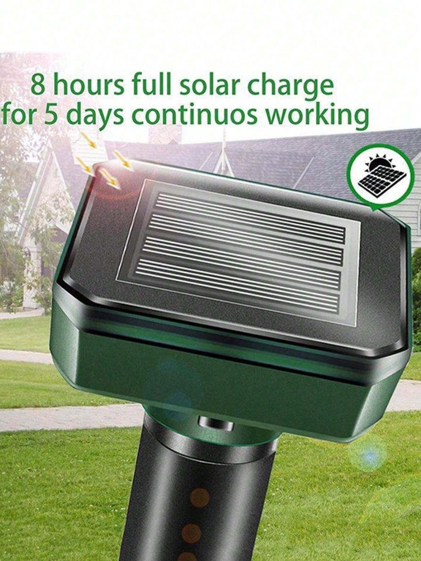 1pc (Square) Solar Powered Ultrasonic Pest Repeller With Motion Sensor ...