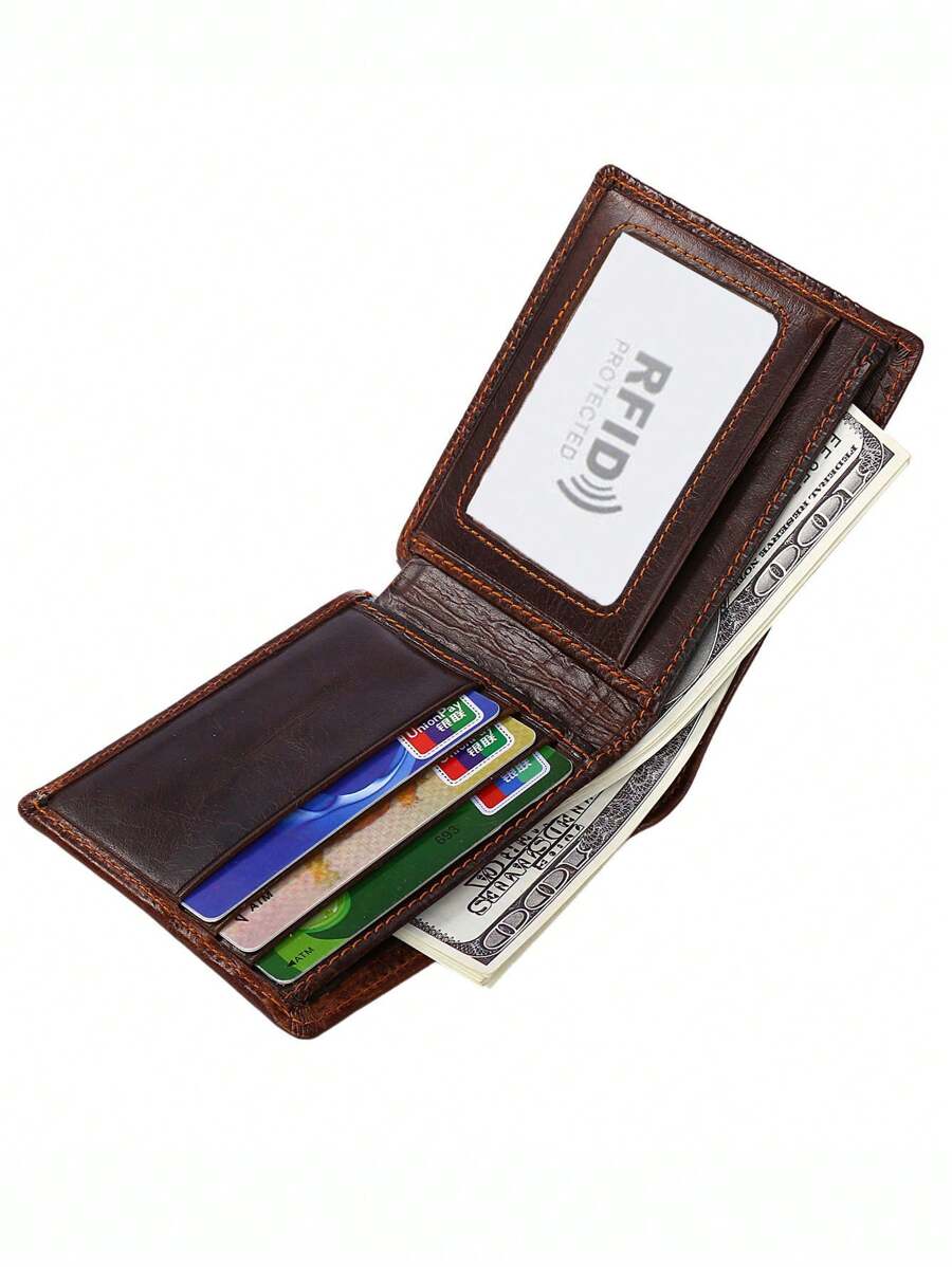 RFID Blocking Vintage Men Wallet Genuine Leather 3D Printed Dragon Card ...