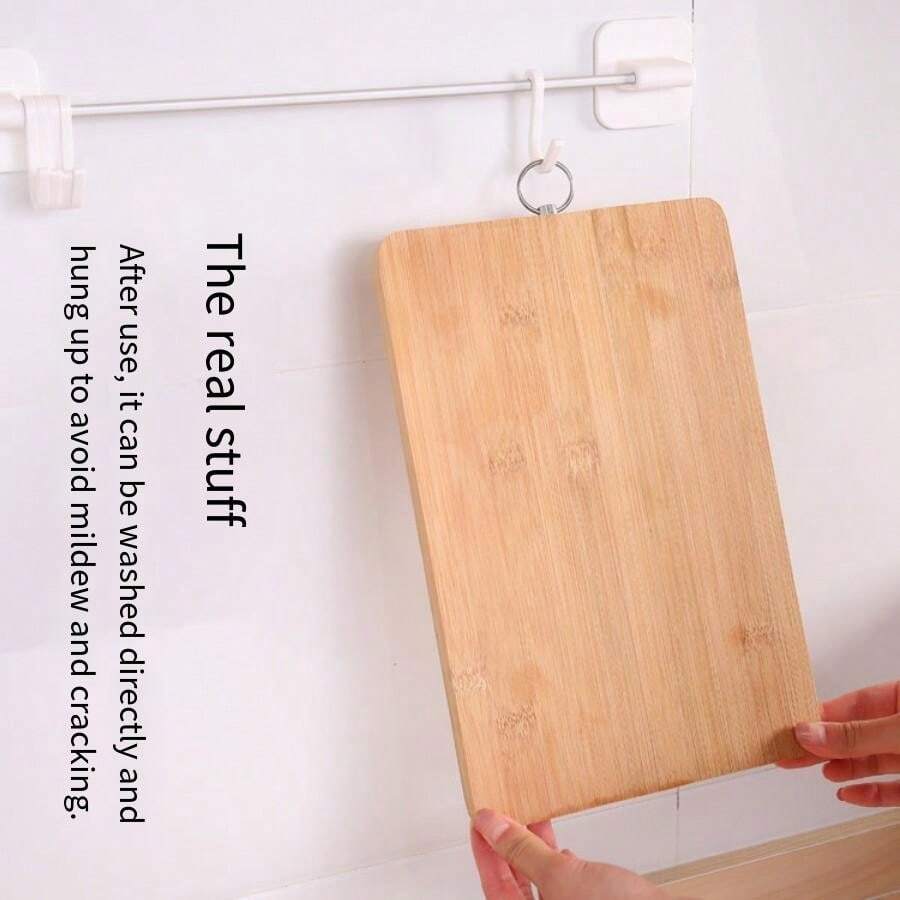 Bamboo Cutting Board With Carbonized Edges, Kitchen Chopping Block For ...