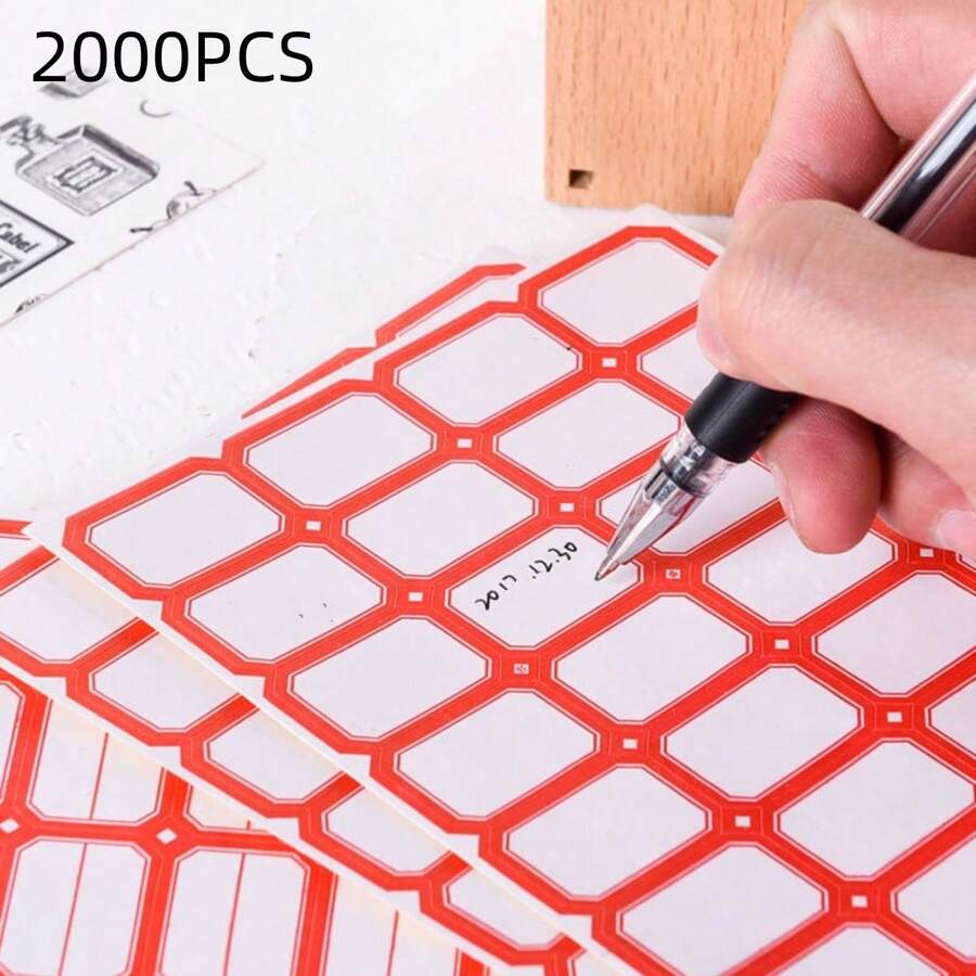 2000pcs Waterproof Name Label Stickers, Self Adhesive Handwritten Tag ...