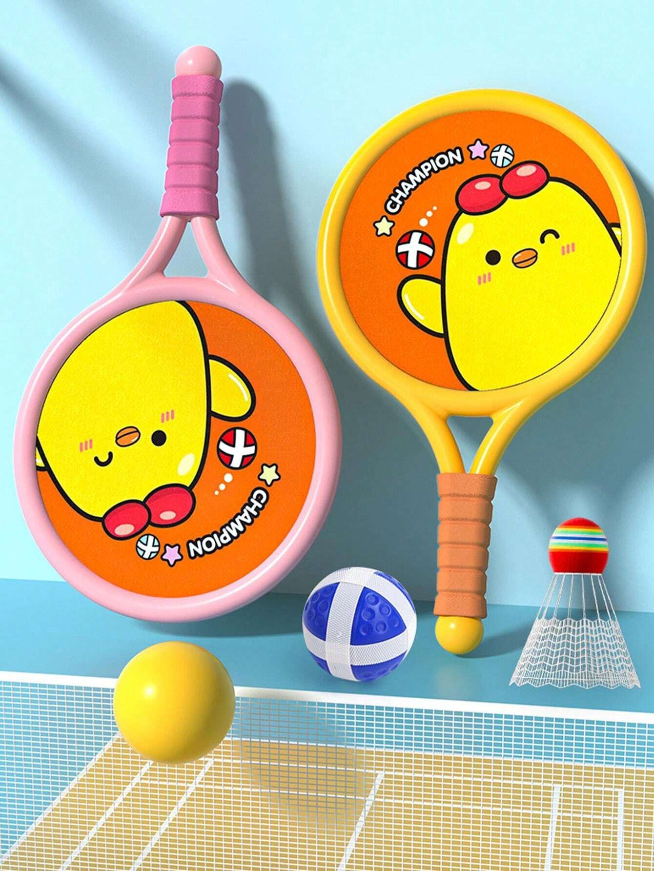 1set Willekeurige kleur kinderracket Sportoefening Badminton Outdoor ...