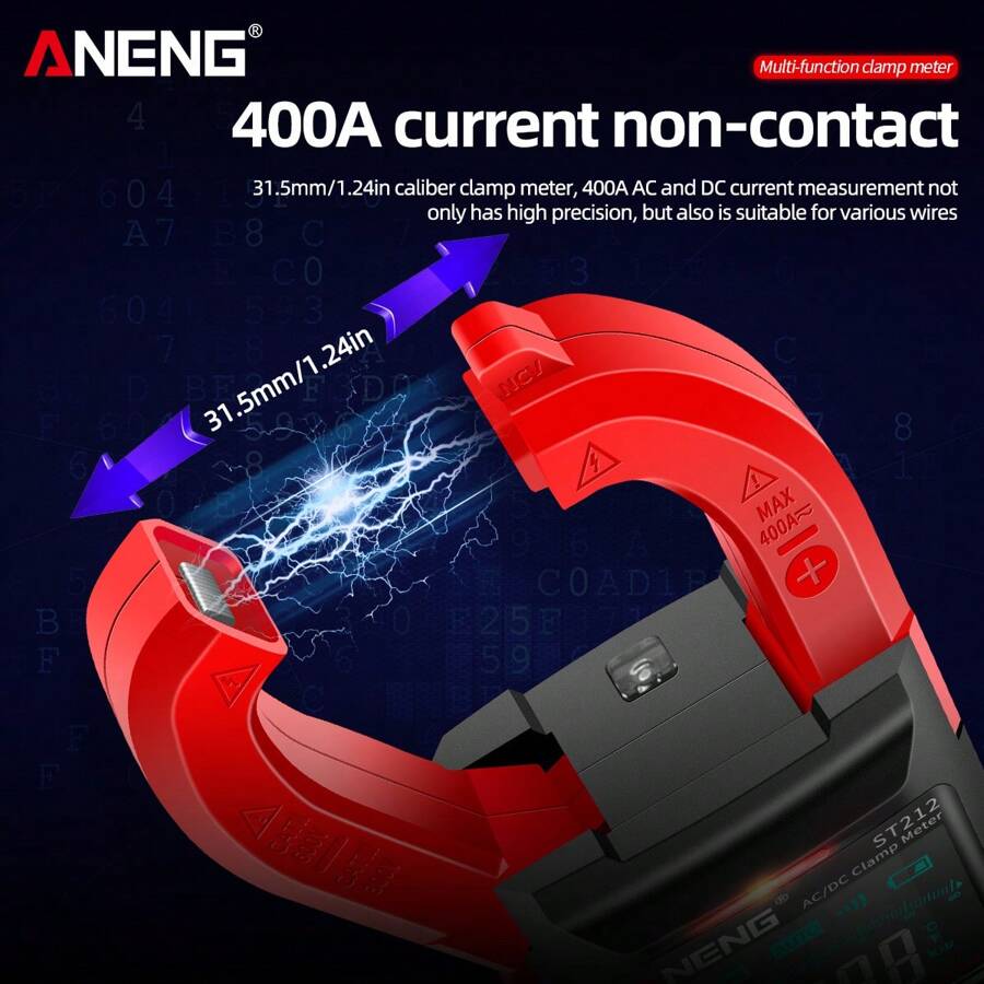 ANENG ANENG ST212 Digital Clamp Meter 6000 Counts AC Current 400A Amp ...