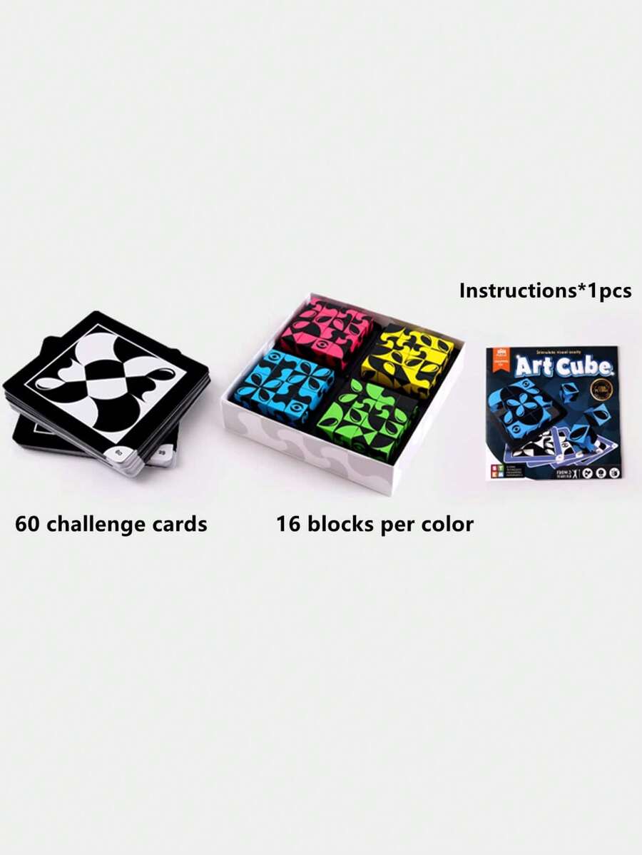 Artistic Cube Block Puzzle Toy For Logical Thinking And Brain Teaser ...
