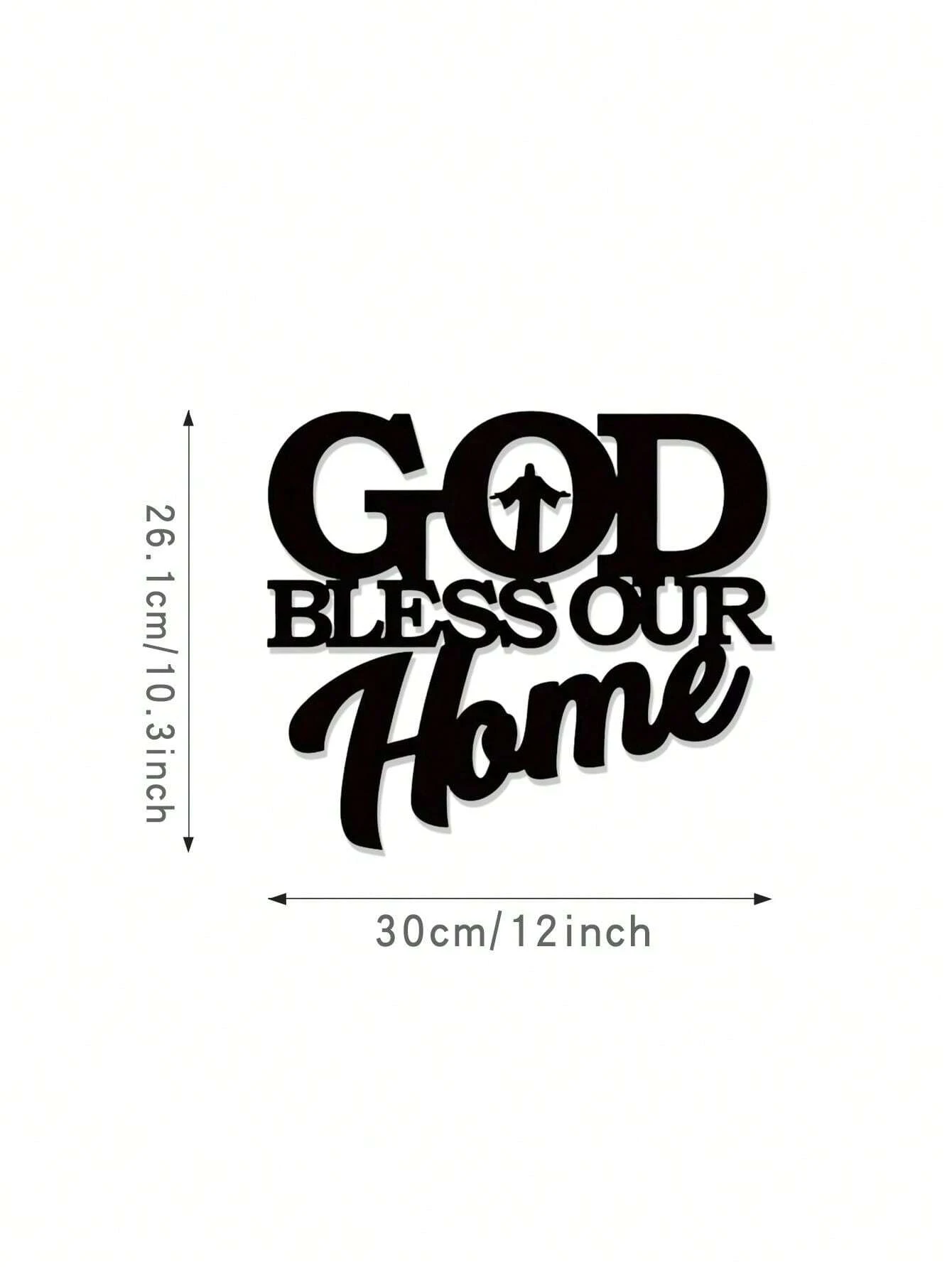 1pc God Bless Home Sign, Acrylic Mirror Wall Art, Unique Home Gift ...