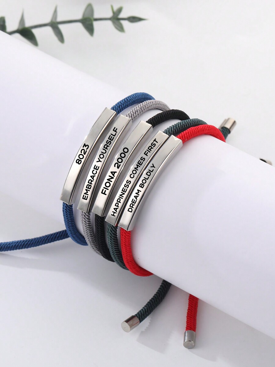 Aangepaste modieuze persoonlijkheid gebogen plaat verstelbare armband ...