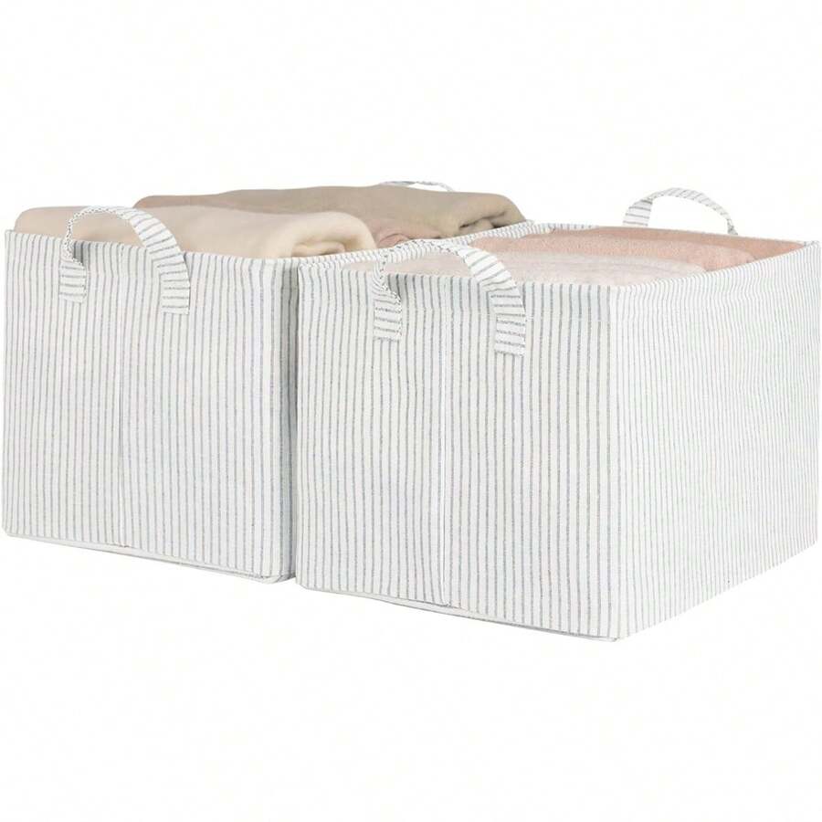 Storage Bins, Fabric Storage Bins For Shelves, Large Storage Baskets ...