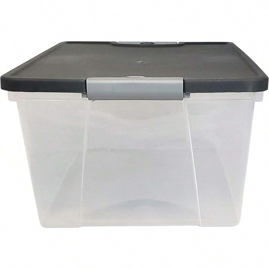 15 Quart Clear Plastic Stackable Storage Container Organizer Bin With ...