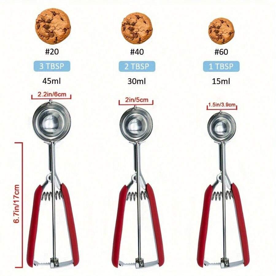 Cookie Scoop Ice Cream Scoop 304 Stainless Steel Melon Baller Scoop 1