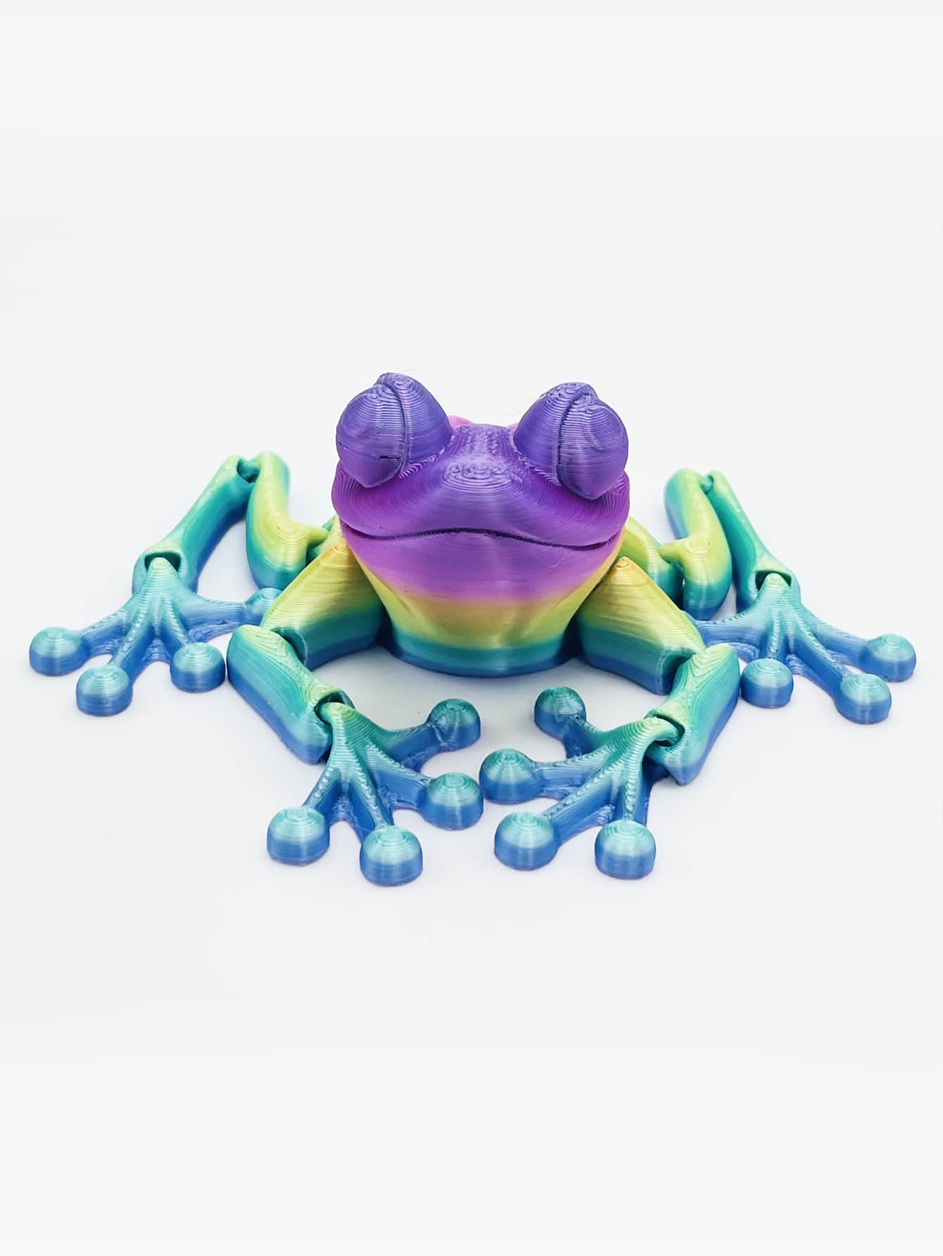 3D Printed Frog Figurine, Creative Collectible Toy, Clam Couple Animal ...