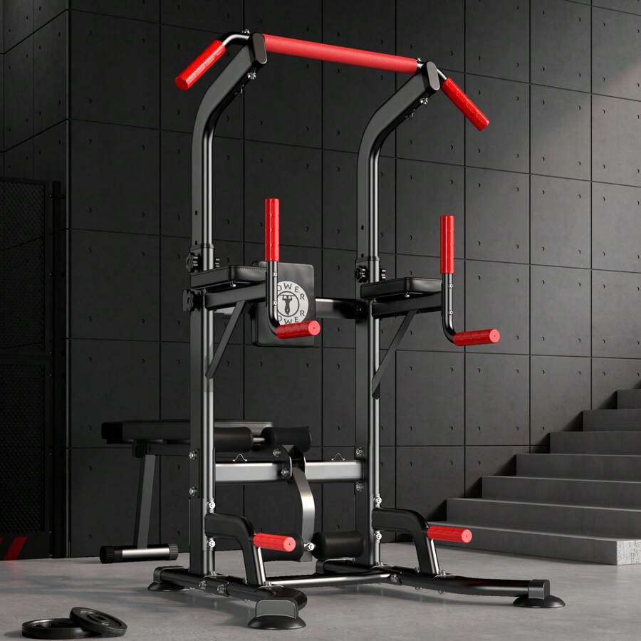 Soges Power Tower Dip Station Pull Up Bar Multi-Function Workout ...