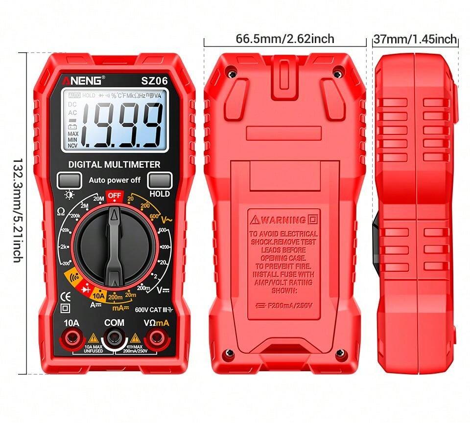 ANENG SZ06 1999 Count Smart Digital Multimeter AC Voltage Meter Current ...