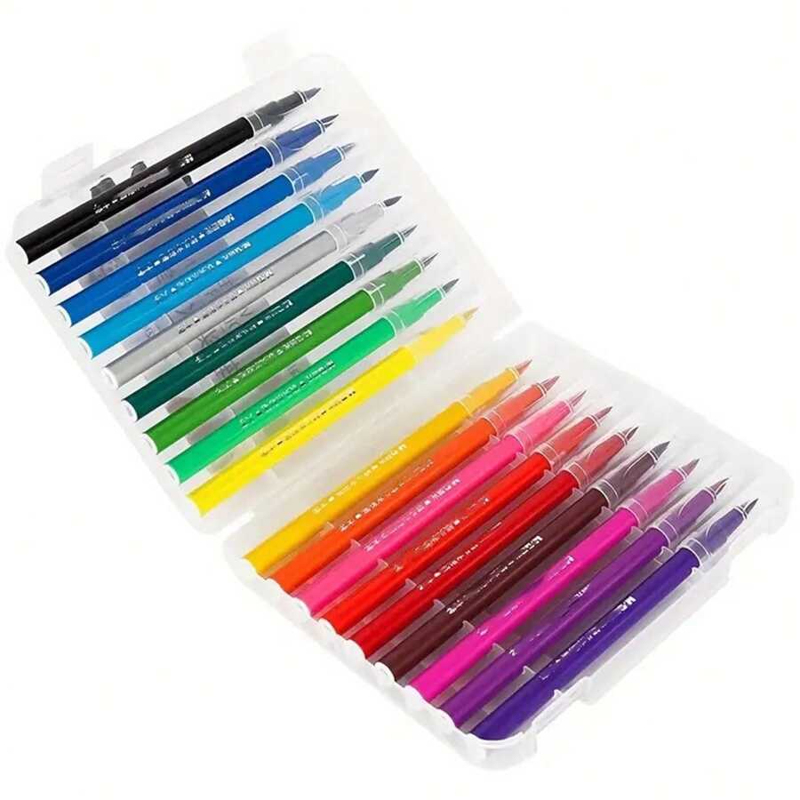 48Colors Soft-Tip Watercolor Pen Set Fine Line Pen Multi-Color Brush ...