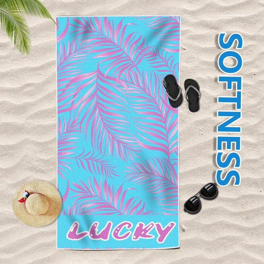 Serviette de plage personnalisée avec nom amusant, résistante au sable, super absorbante, à ...