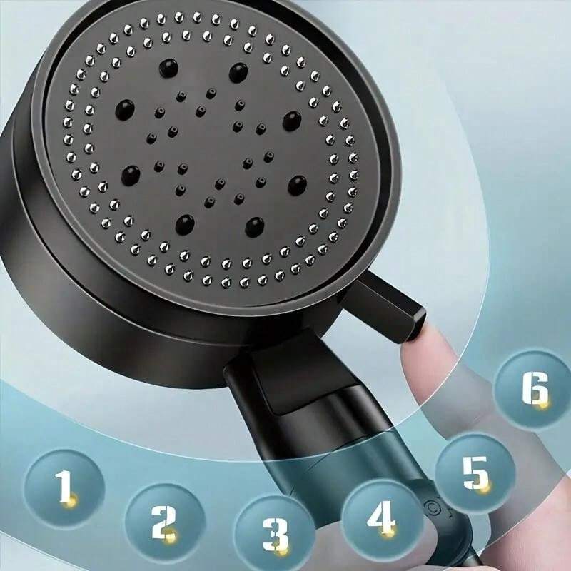No-Drill High-Pressure Handheld Showerhead, Rainfall Style Showerhead ...