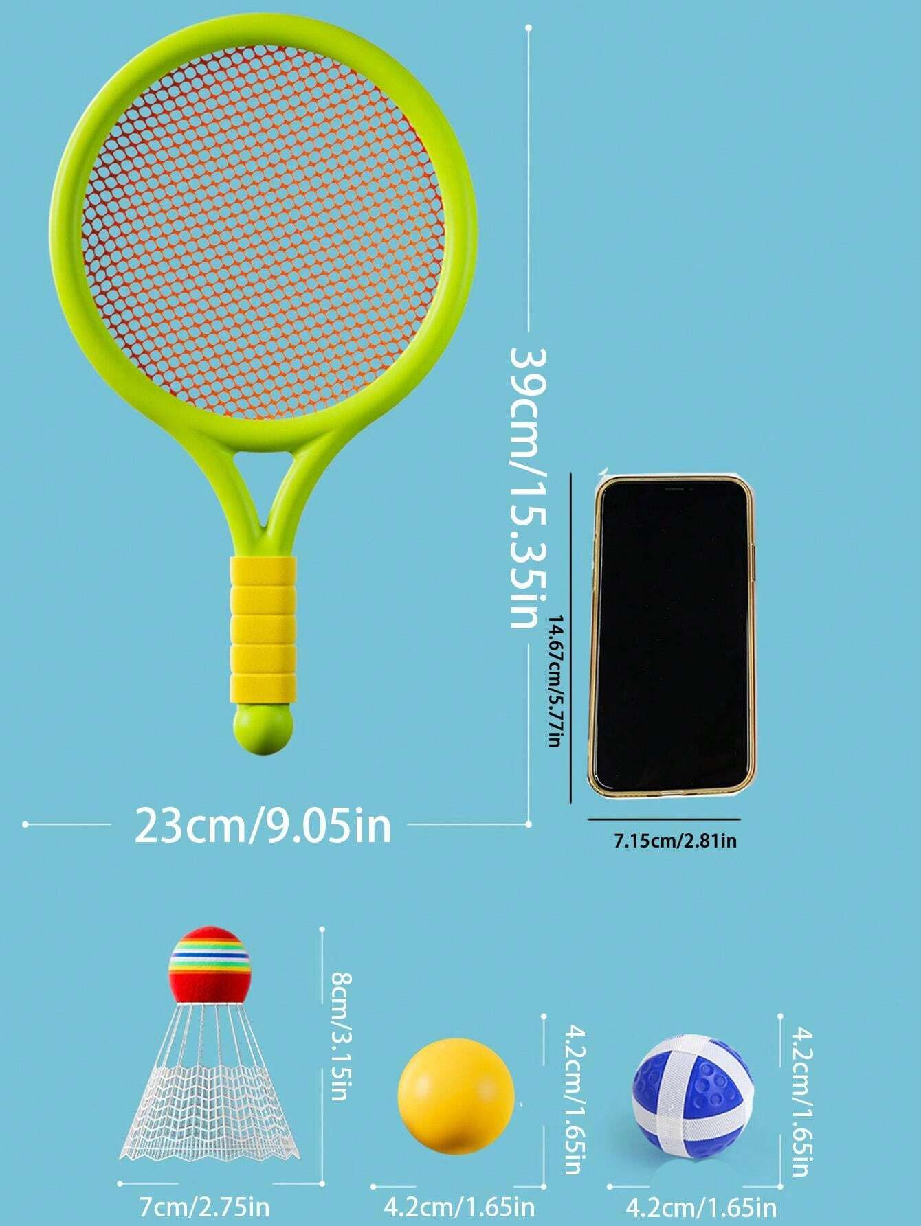 1pair Children Badminton Racket Set, Double Person Tennis Racket ...