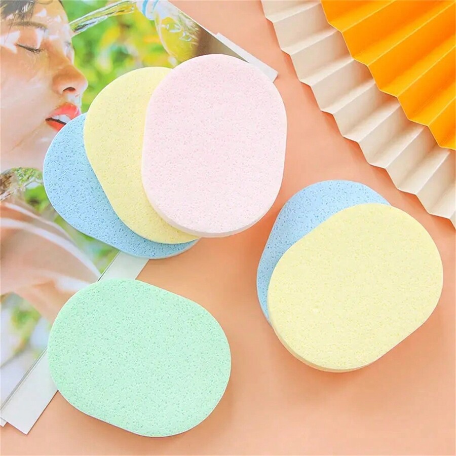 4. Set Of Gentle Cleansing Sponge Exfoliating Powder Puffs To Create ...