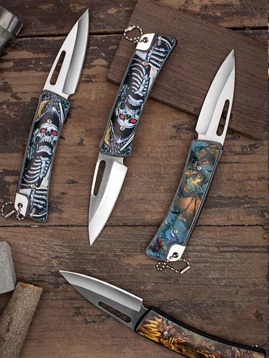 Couteau pliant d'extérieur en acier inoxydable, mini couteau de poche ...