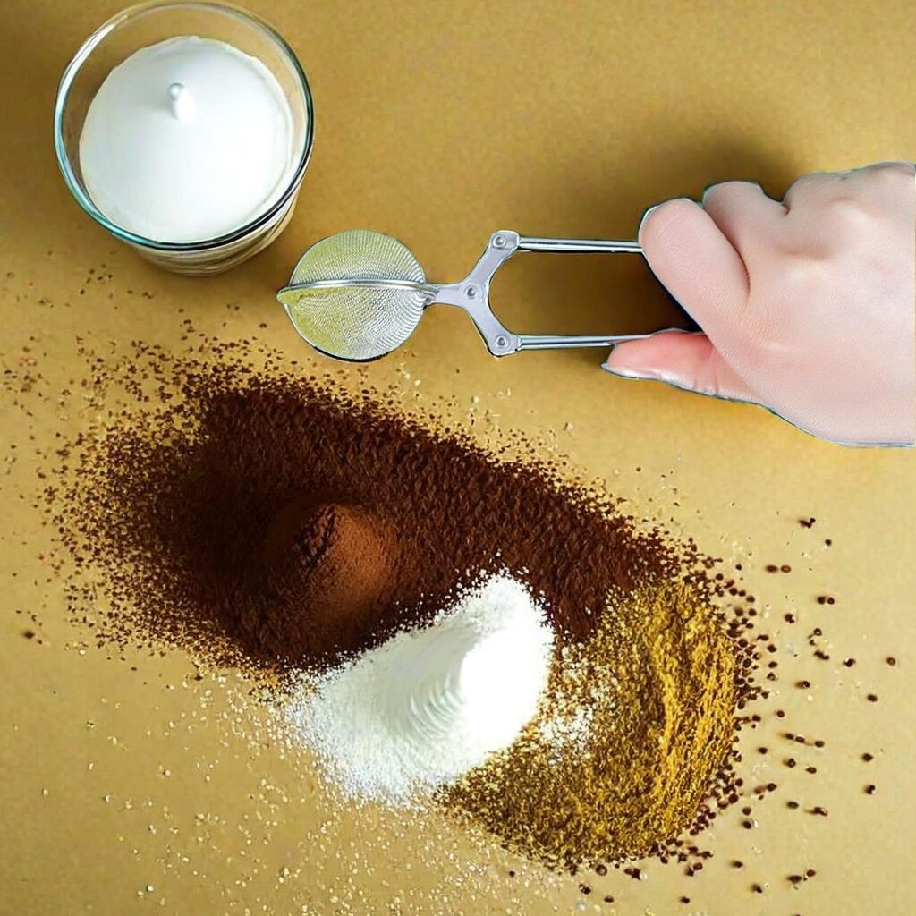 Baking Matcha Sieve Cocoa Powder Small Sieve Stainless Steel Powder ...