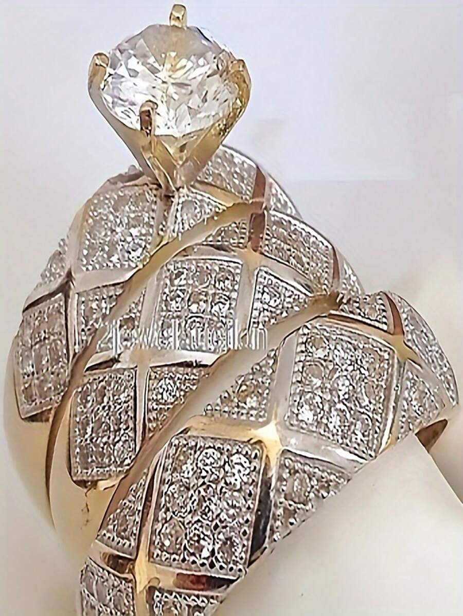 Elegant Ring Set: Perfect For Wedding, Engagement And Anniversary Gifts ...