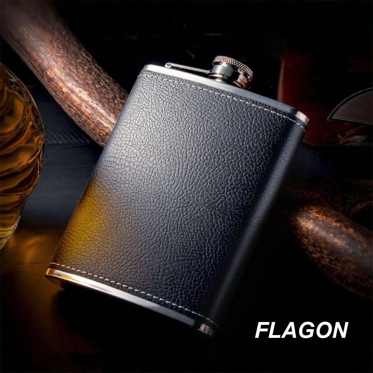 1pc Stainless Steel Liquor Flask, Durable Outer Skin Material ...
