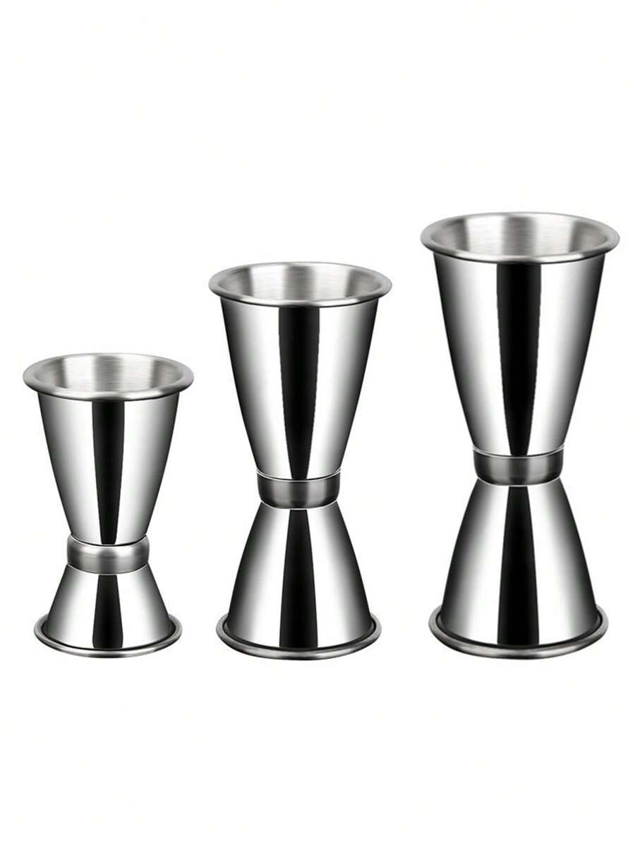 1pc [304] Stainless Steel Dual-Side Jigger Ounce Cup Rolled Edge ...