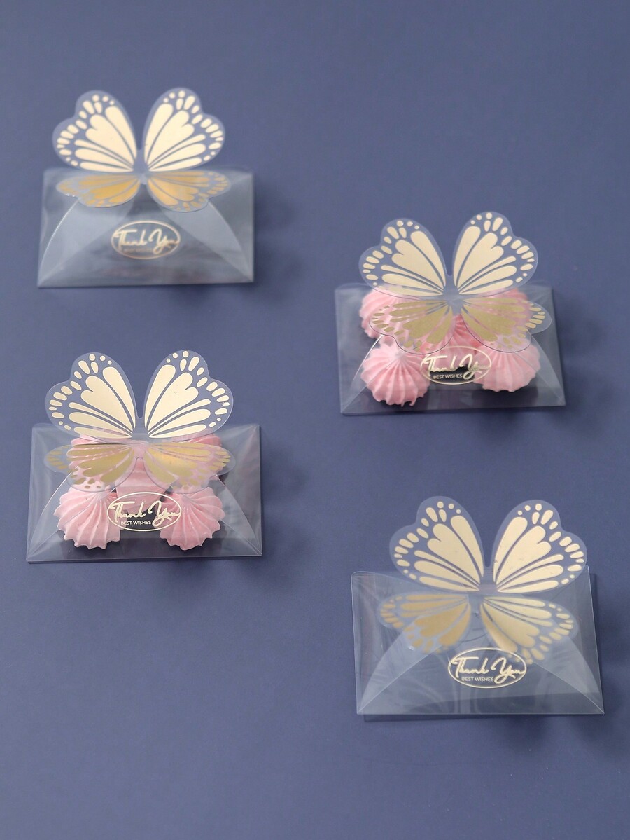 10Pcs Butterfly Transparent Plastic Packaging Box, Festive Candy ...