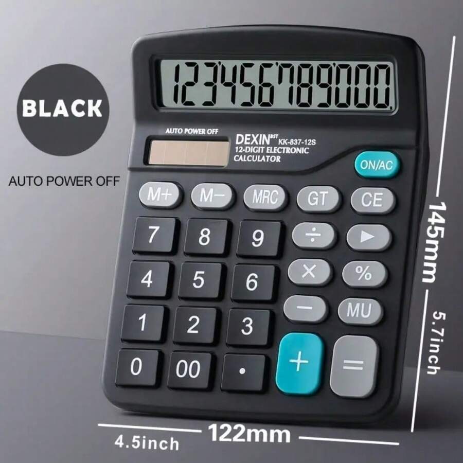 1pc Classic 5 Color, Business Calculator Small Type 12 Digits LCD ...