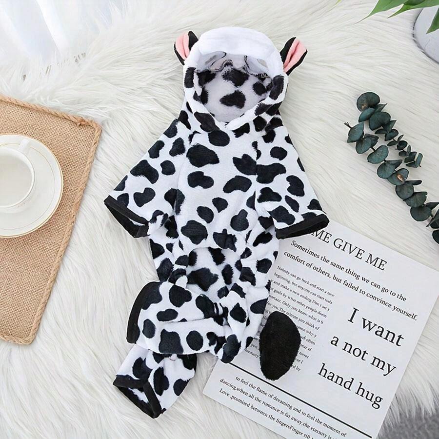 Pet Cow Costume Dog Clothes Warmth Winter Clothes For Cats, Teddy Dogs ...