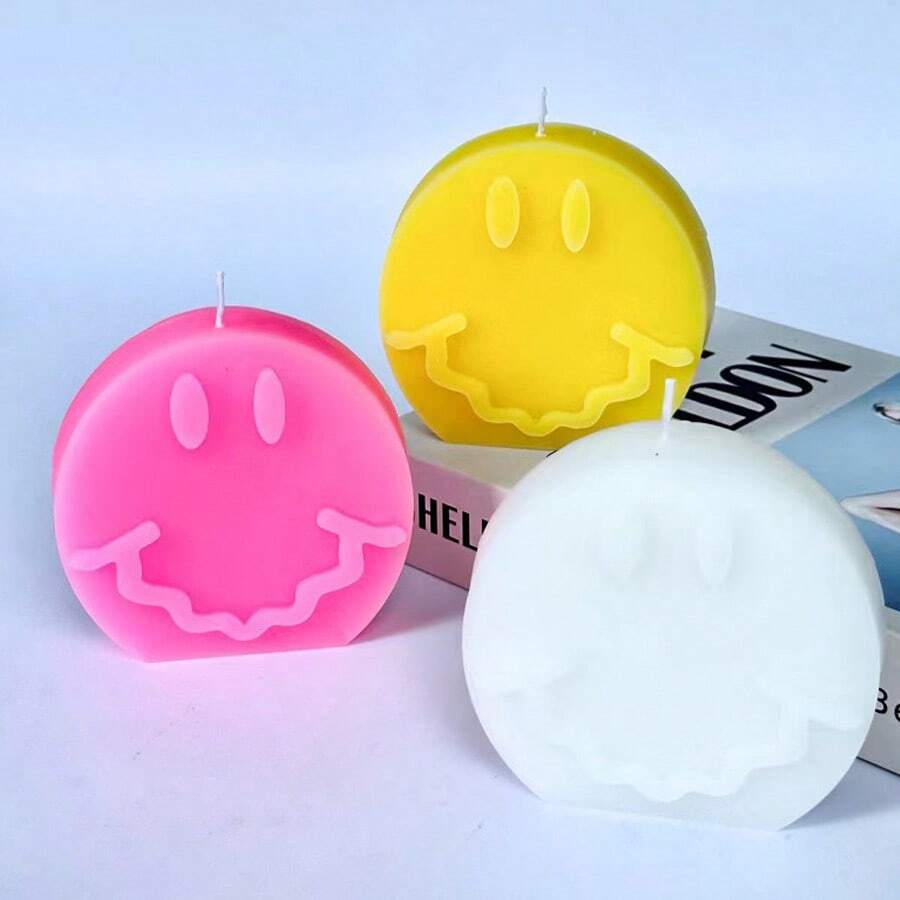 Vela Aromática Fofa com Rosto, Vela Simples com Sorriso Bonito para ...