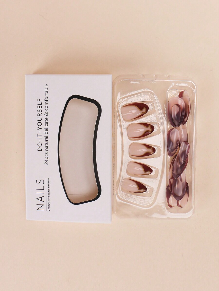 Instantly Boost Your Style With This 24-Piece Almond-Shaped Fake Nails ...