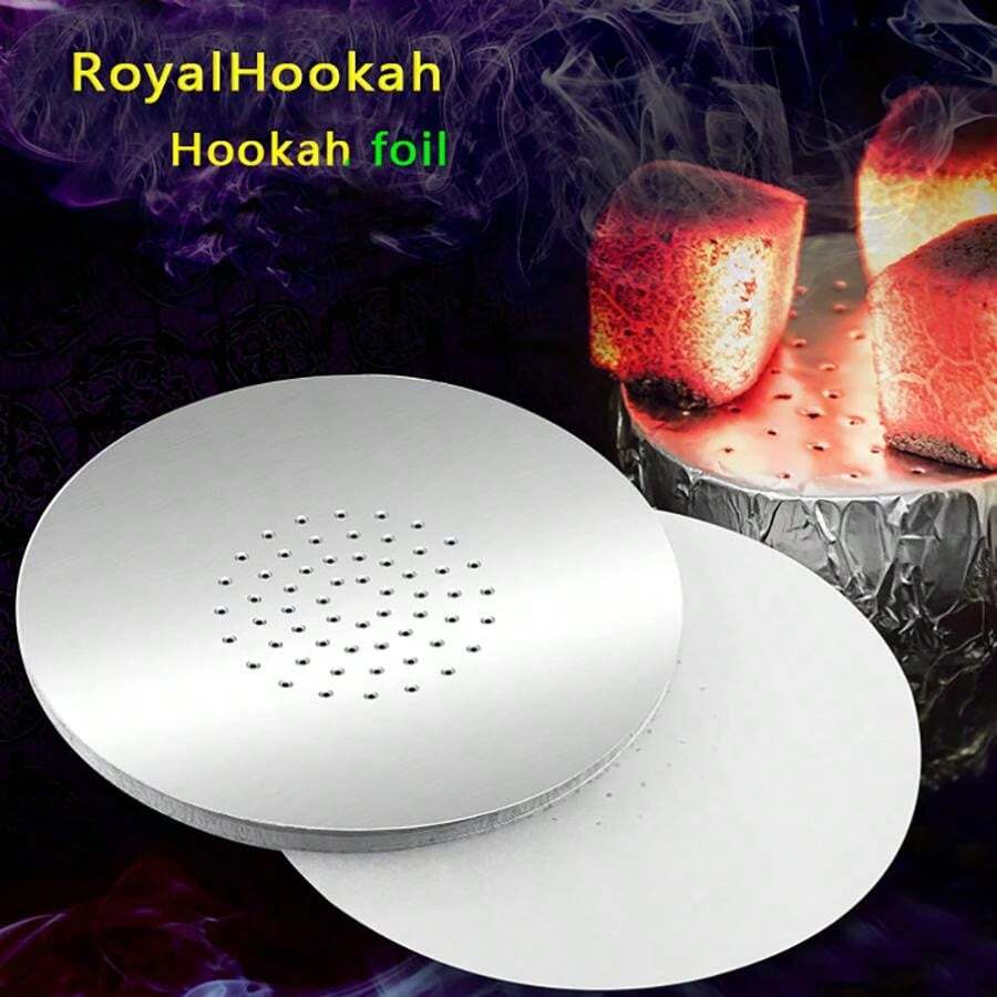 50 pezzi di foglio di alluminio preforato con fori per hookah shisha ...