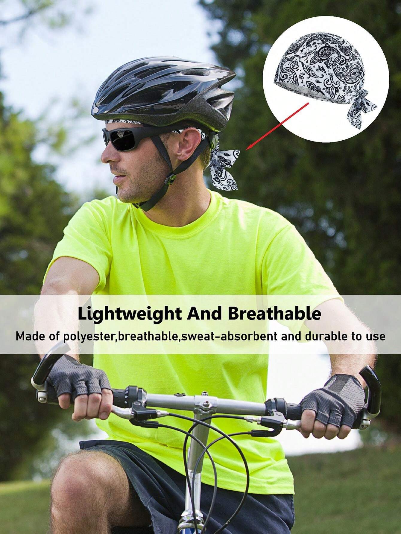 1 ชิ้น Doo Rag Paisley Bandana หมวก Cooling หมวกกันน็อคซับเหงื่อหมวกไหม ...