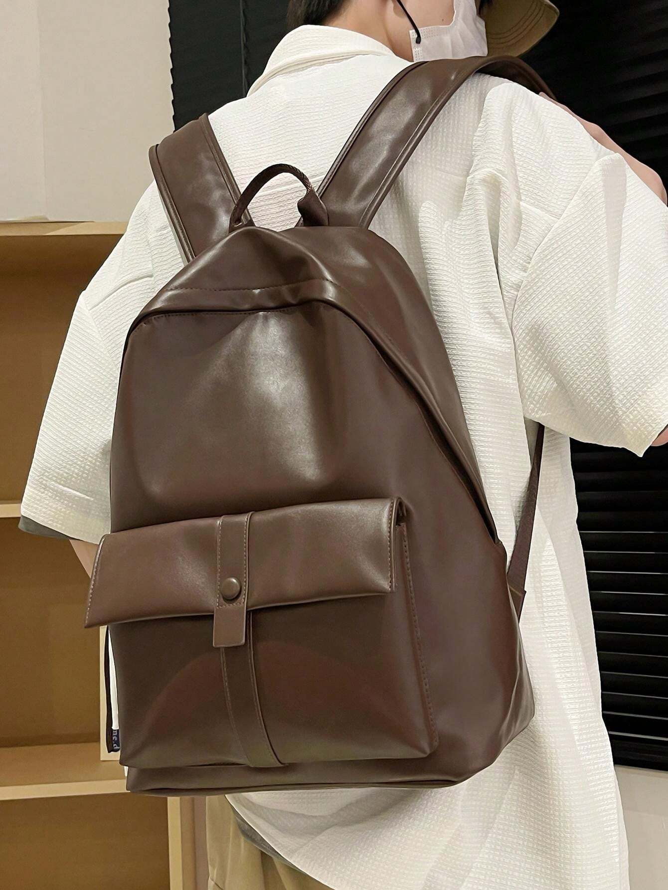 Waterproof PU Laptop Backpack, Suitable For Men And Women, For Travel ...