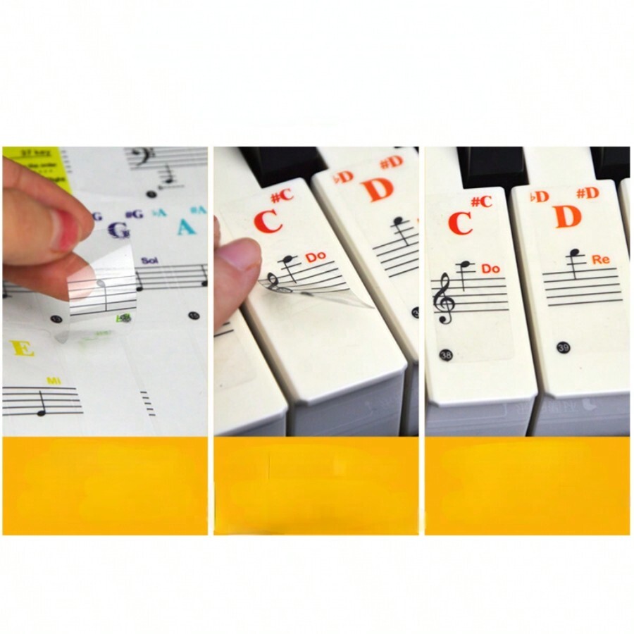 Piano Stickers Sheet Music And Numbered Notation Keyboard Stickers For ...