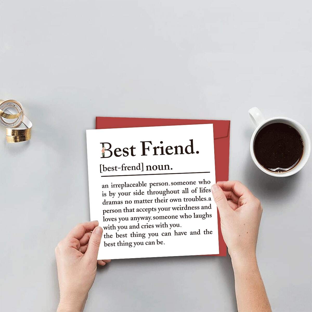 1 Pc Funny Best Friend Birthday Card, Best Friend Definition Card, BFF ...