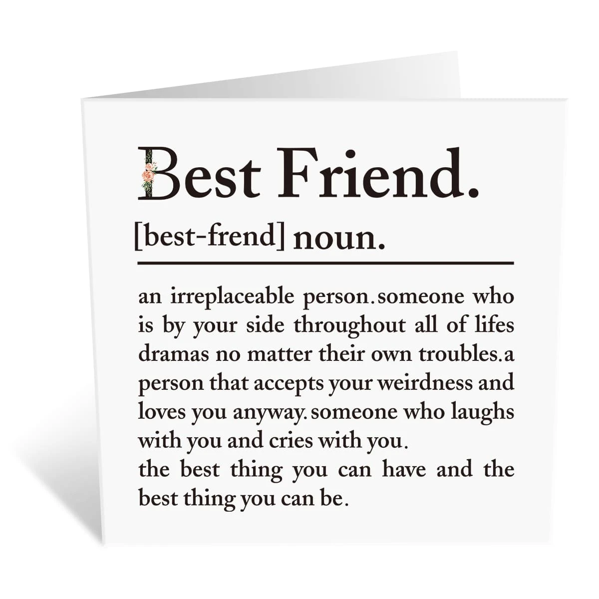 1 Pc Funny Best Friend Birthday Card, Best Friend Definition Card, BFF ...