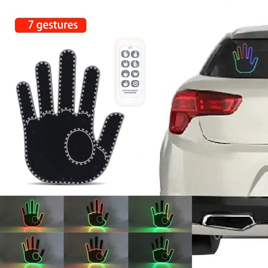 Dynamic Colorful RGB Car Finger Light LED Multimode Gesture Light With ...