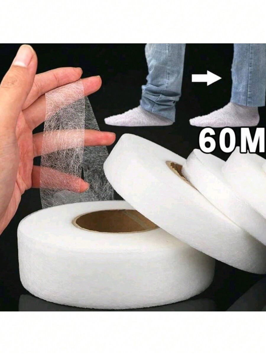 1/2/3cm Wide X 60m White Double-Sided Adhesive Non-Woven Thermal Fusion ...